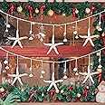 Amazon.com: Starfish & Seashell Garland Beach Christmas Decorations 80 ...