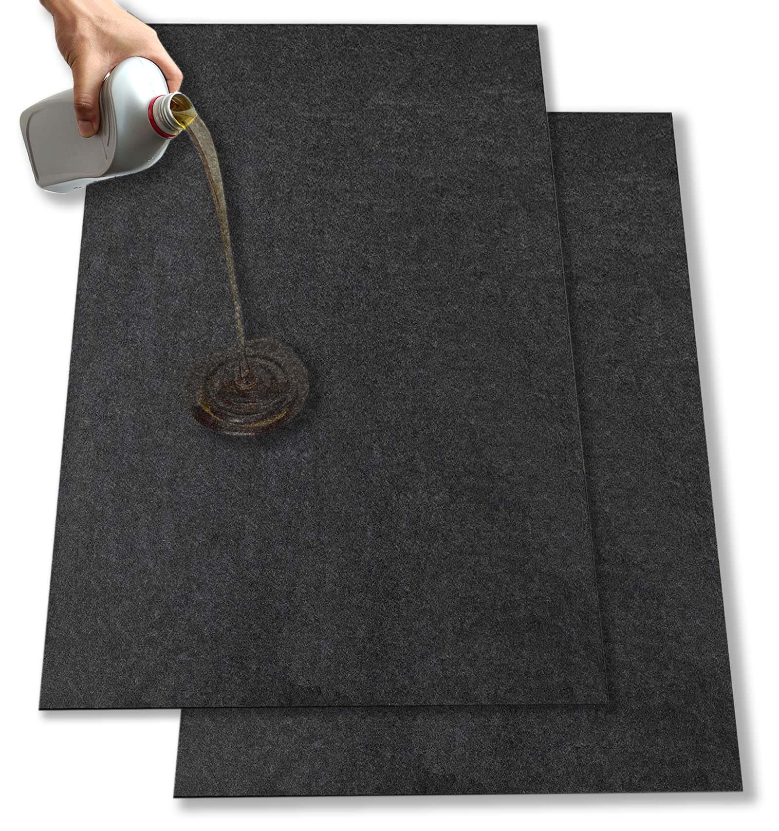 Yesland 2 Pcs Garage Floor Mat, 32 X 60 Inch Cart Mat for Garage Under ...