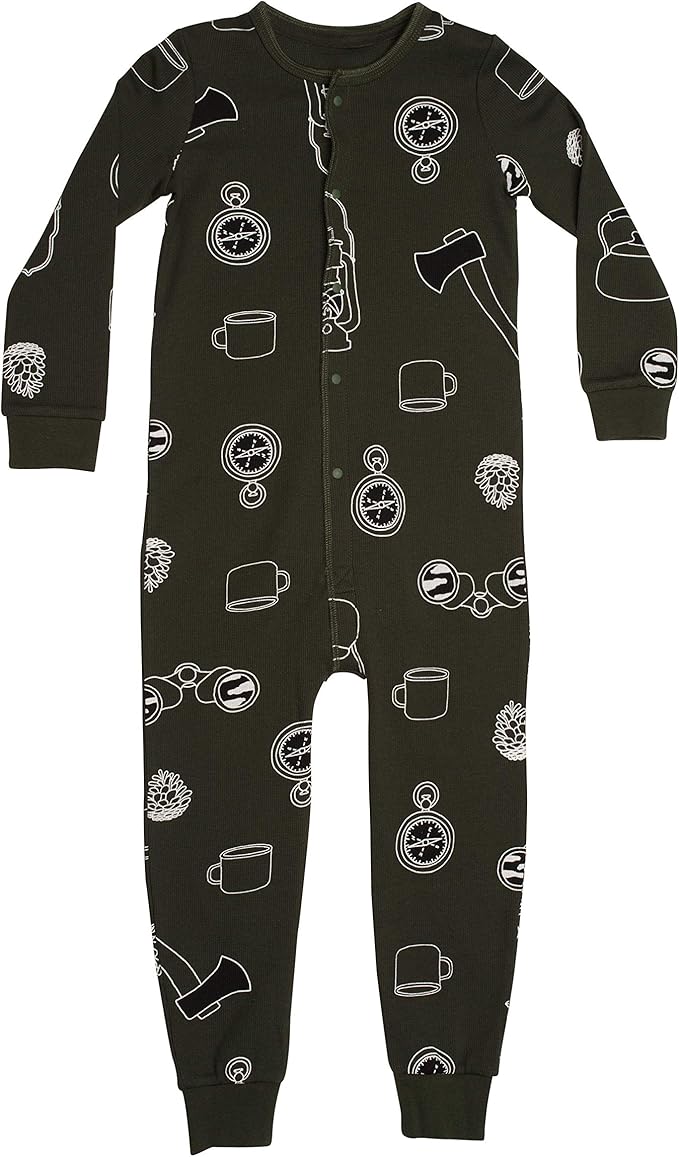 Drake General Store Kids Unisex Onesie One-Piece Waffle Thermal Pajamas ...
