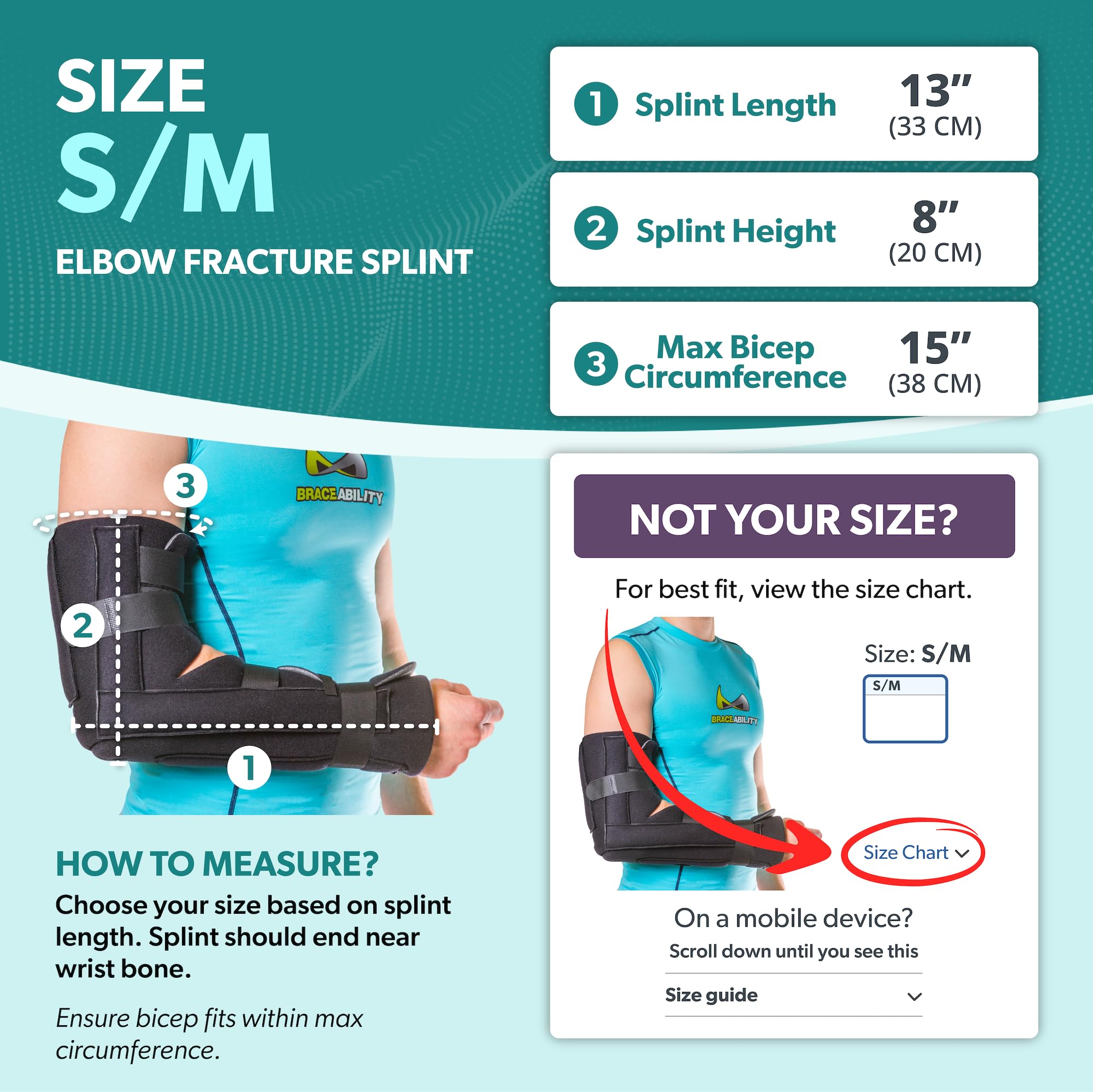 Mua BraceAbility Elbow Immobilizer Brace | Removable Long Arm Cast and ...