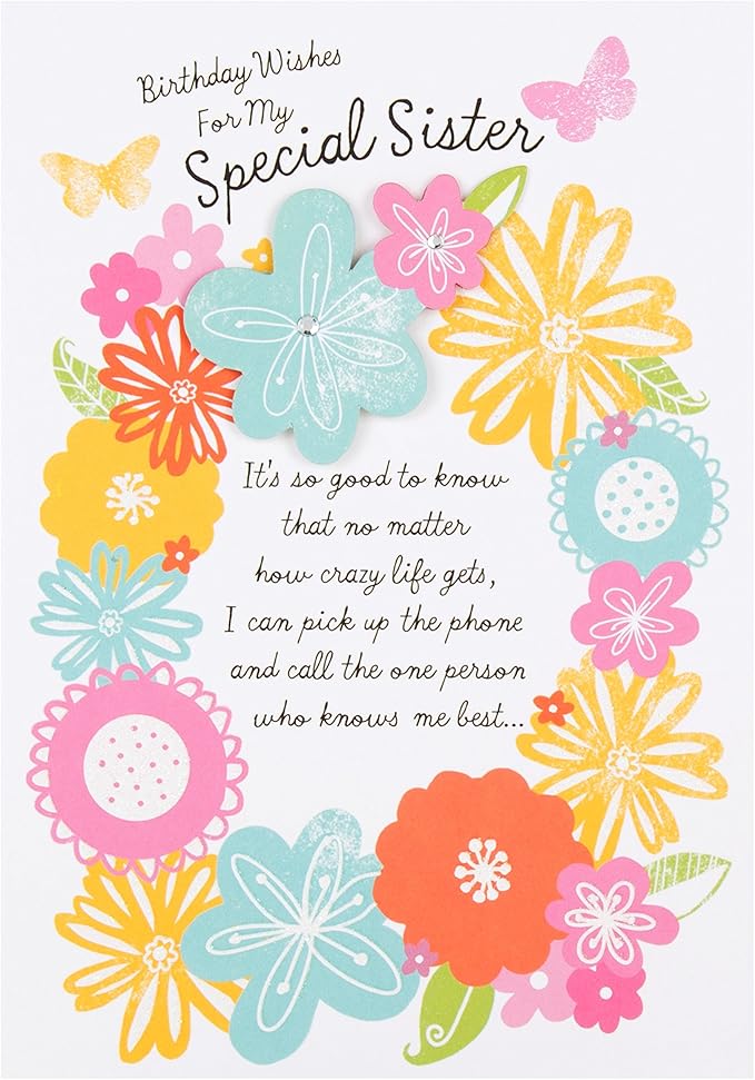 Hallmark Sister Birthday Card With Love Medium Old Model Amazon 