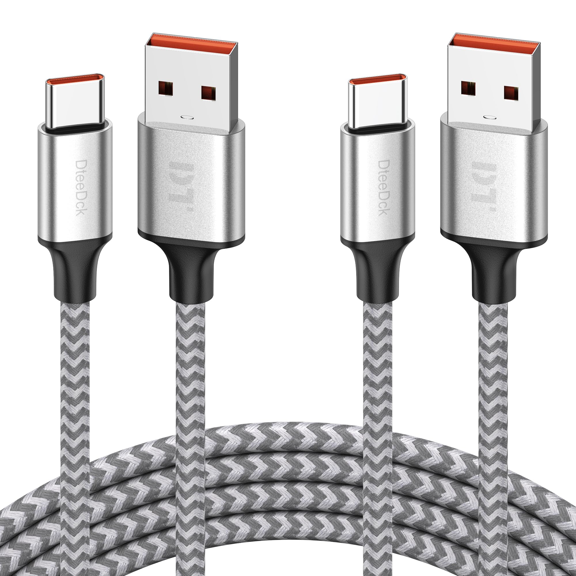 USB A to USB C Cable Fast Charging 60W 6ft 2 Pack, 480Mbps Data ...