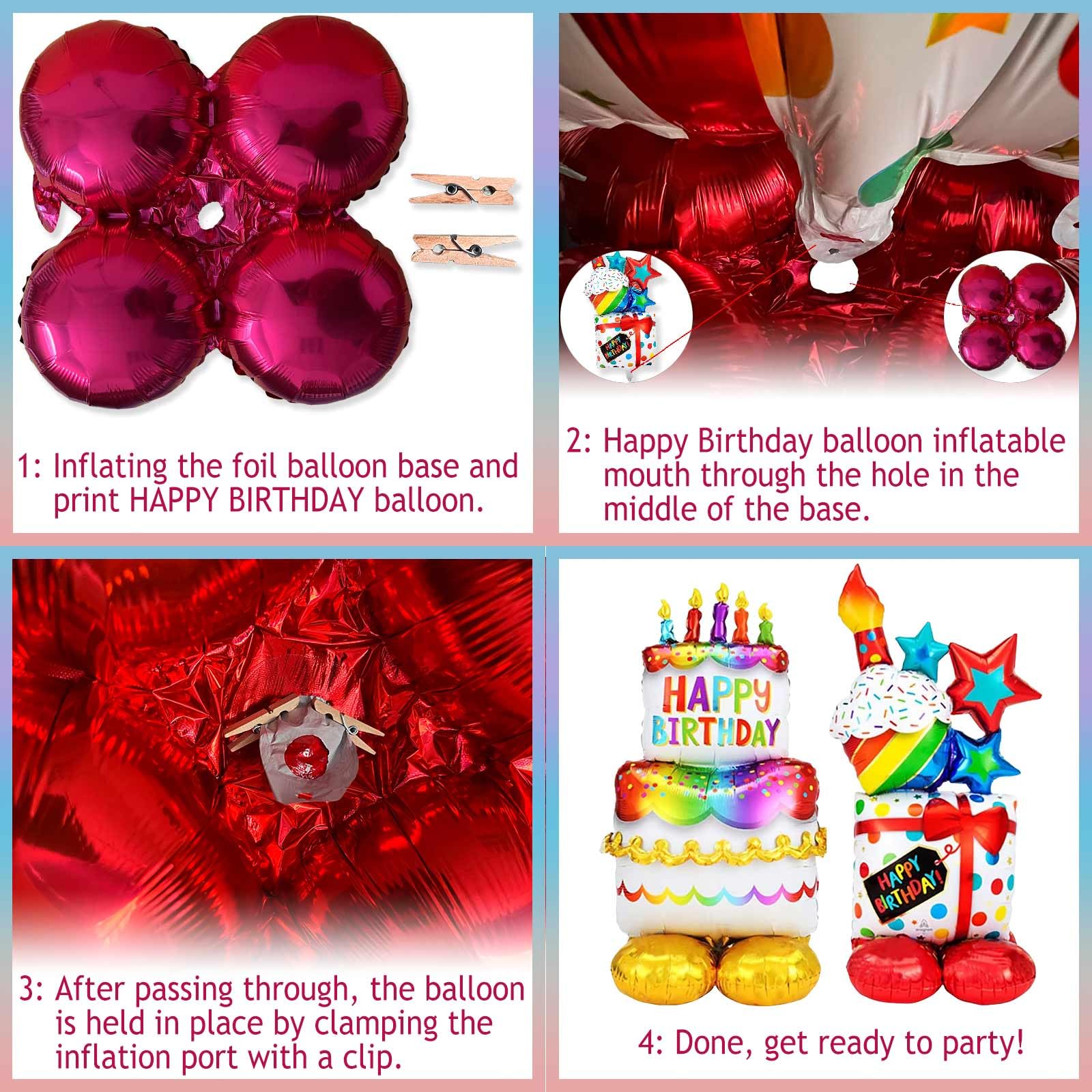 Mua Happy Birthday Balloon, 2 Pcs Standing Happy Birthday Balloons 36 ...