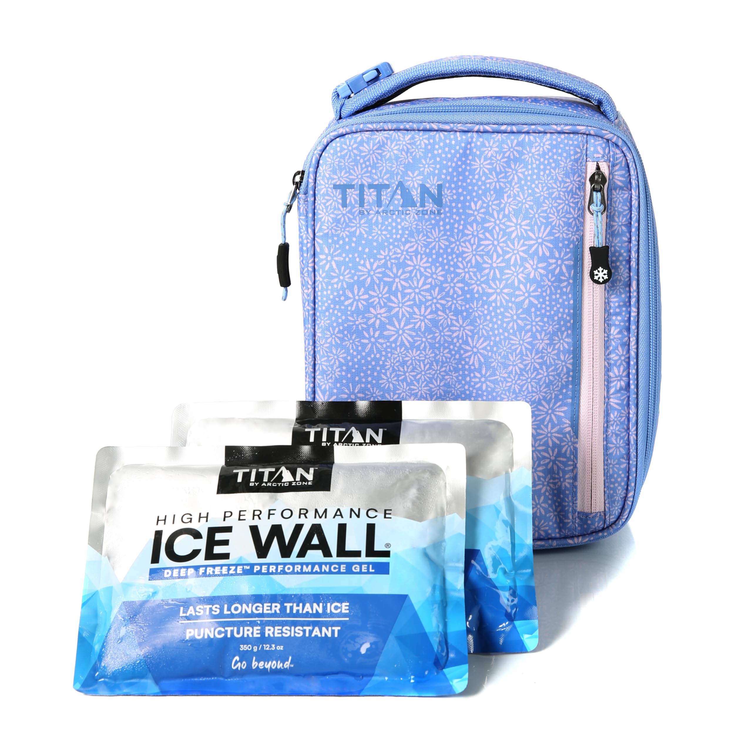 Titan Fridge Cold Upright Lunch Box With 2 250g Ice Walls®, Blooming Daises