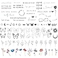 Amazon.com : Realistic Temporary Tattoo - 86 Sheets Tiny Small Fake ...