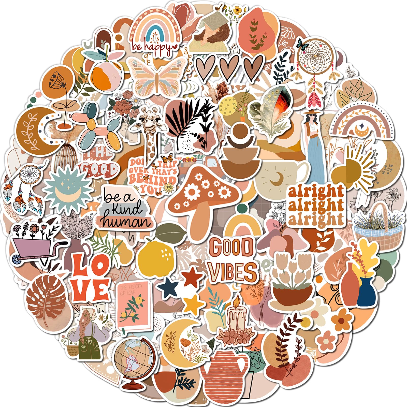 Mua 100 Pcs Aesthetic Stickers for Adults, Cute Boho Water Bottle ...