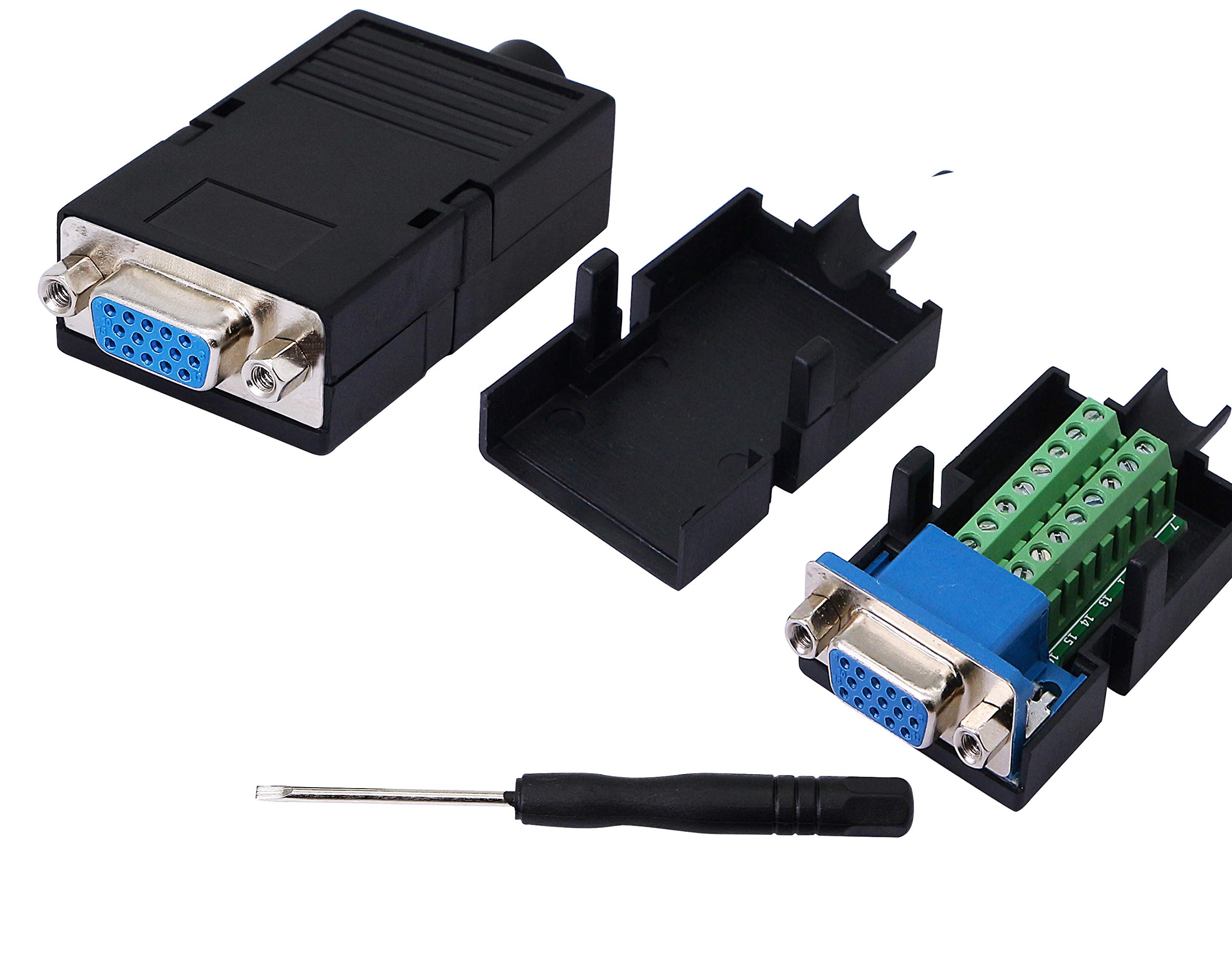 Mua VGA DB15 Solderless Connector 3+9 D-SUB 15 Pin VGA 3 Row Breakout ...