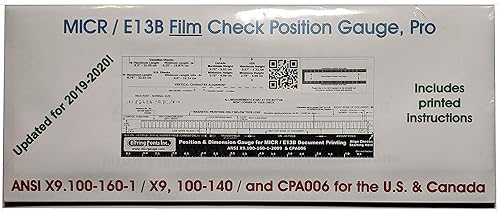 Check Position Gauge Banking Standards Template MICR Check Position ...