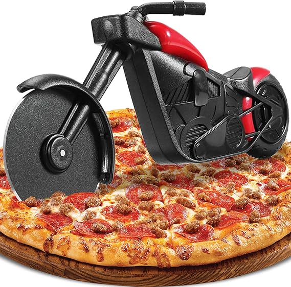 ZAWTR Motorbike Pizza Cutter, Novelty Pizza Cutter Motorcycle Pizza ...