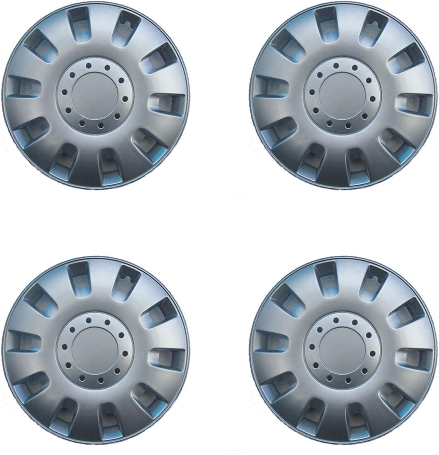Other 4X 14 inch universal silver ABS plastic wheel trims covers hub ...