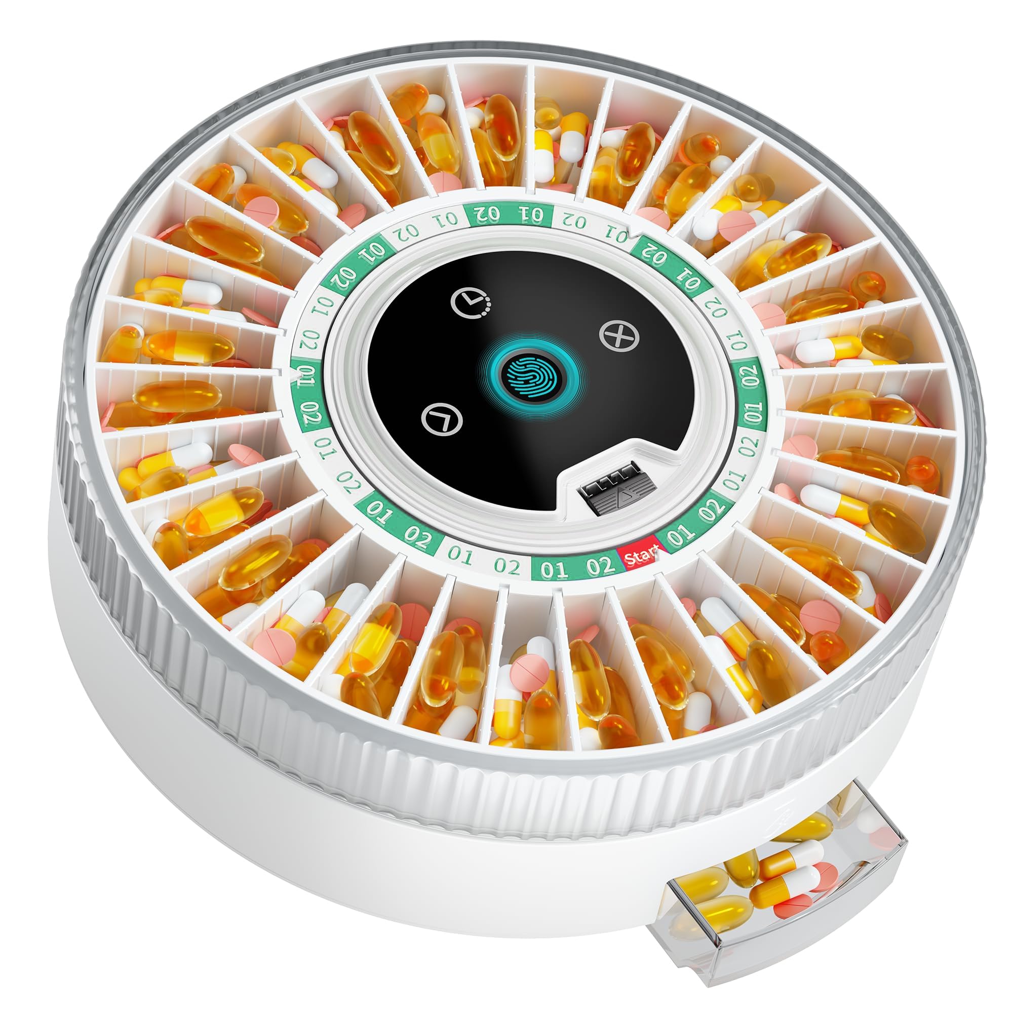 PillCalendar Bluetooth Automatic Pill Dispenser for Elderly with Alarm ...