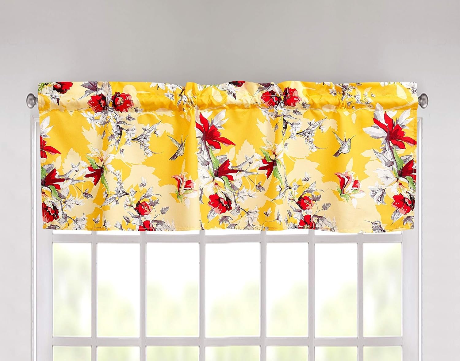 Amazon.com: DaDa Bedding Radiant Sunshine Window Curtain - Yellow ...