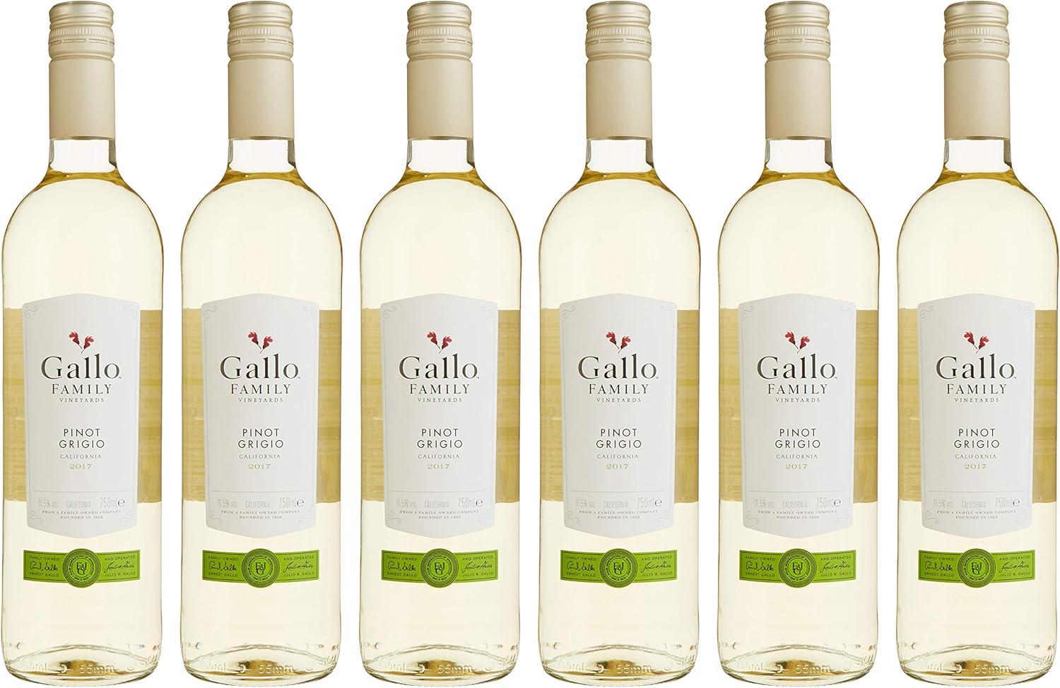 Gallo Family Vineyards Pinot Grigio Ernest und Julio Halbtrocken (6 x 0 ...