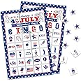 Amazon.com: 32Players 4th of July Bingo Game – Patriotic Bingo Cards ...