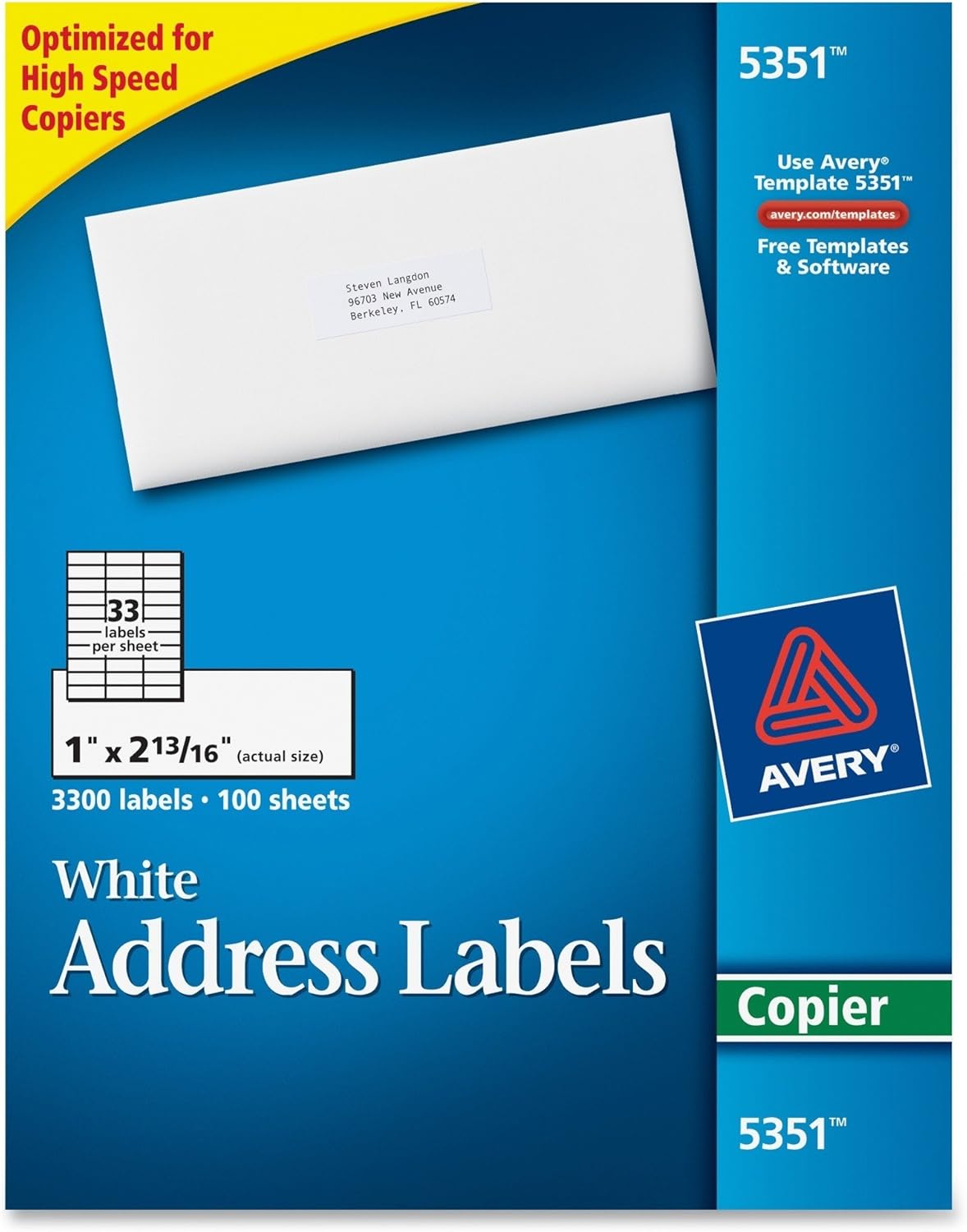 Avery Address Labels 5351 Template