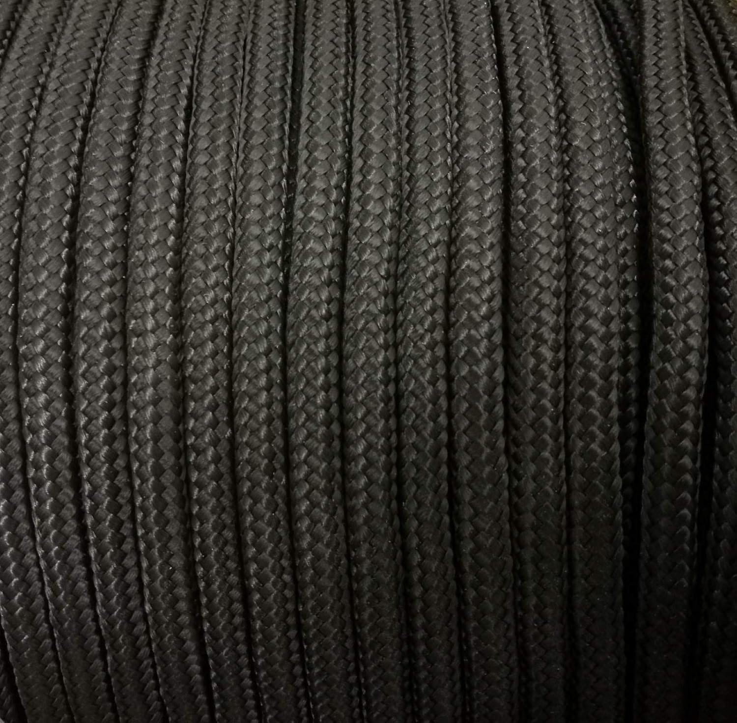 50m x 10mm Black Strong Braided Polypropylene Plaited Poly Rope Cord ...