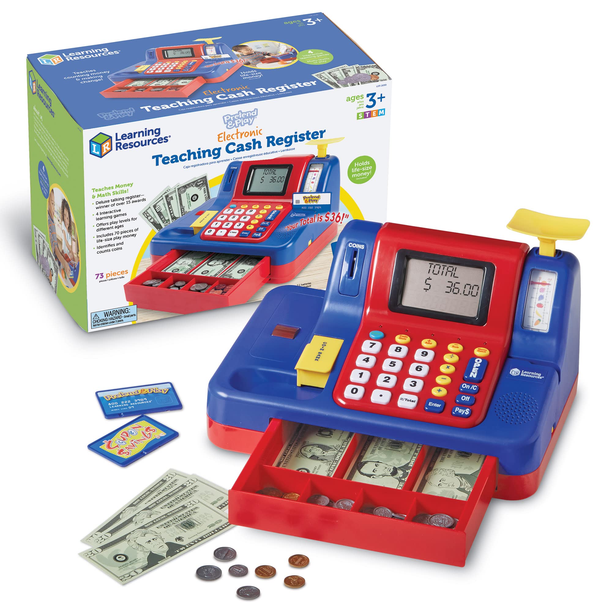 Mua Learning Resources Pretend & Play Teaching Cash Register, 73 Piece ...