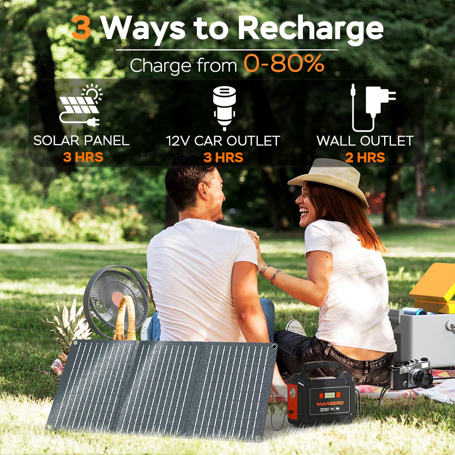 Mua Portable Power Station 100W MARBERO Camping Solar Generator 167Wh ...