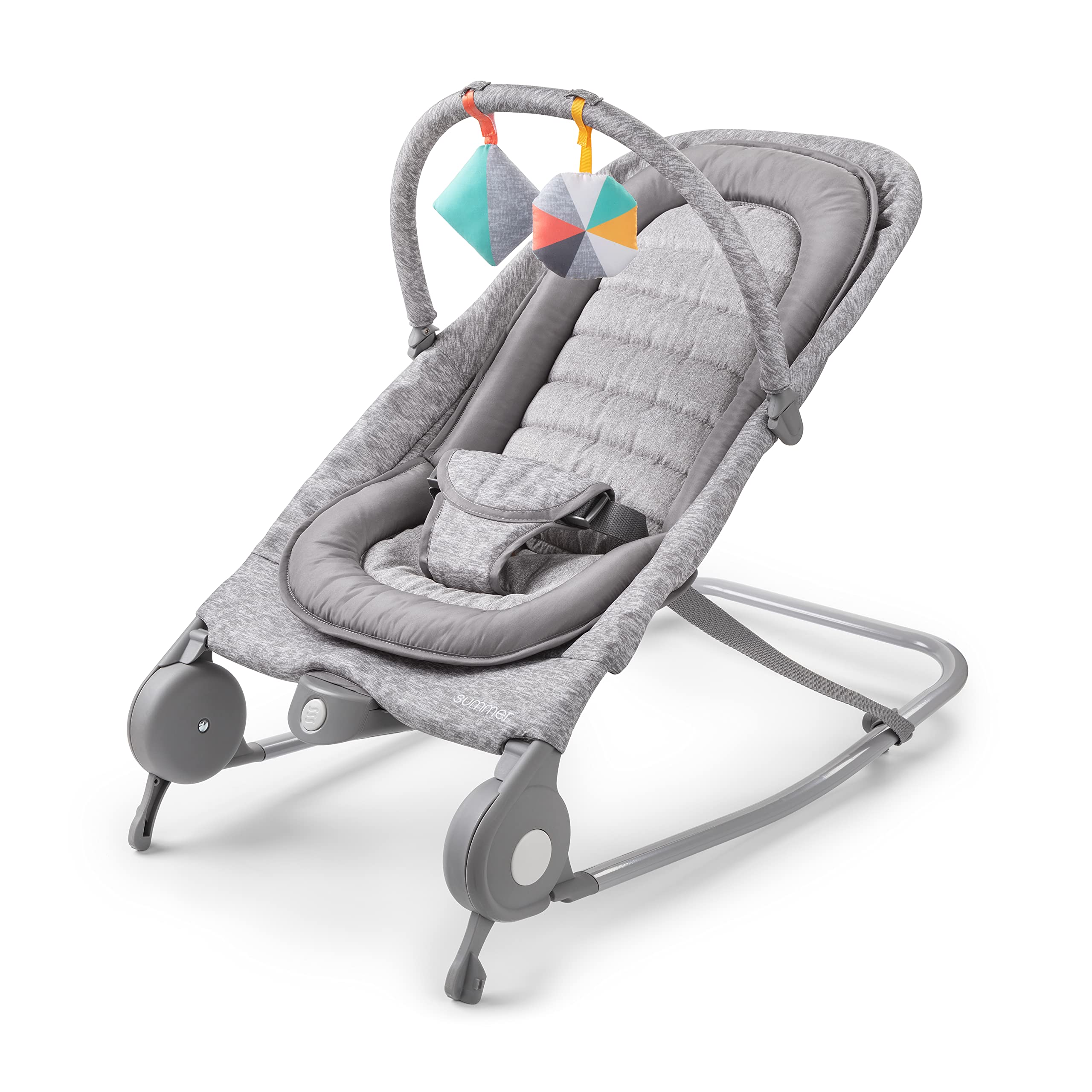 Summer Infant 2-in-1 Bouncer & Rocker Duo (Light Gray Tweed) Convenient ...
