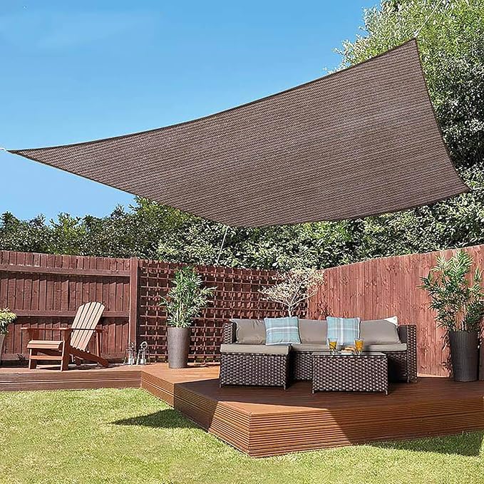 Amazon.com : SUNLAX Small Shade Sail Rectangle, 6.5'x 9'10' Rectangular ...