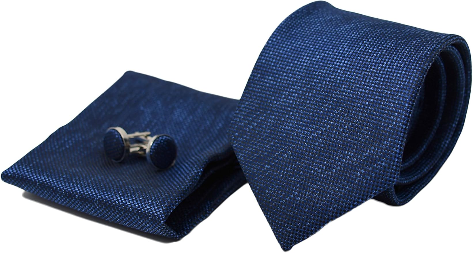 Coffret Ensemble Cravate Homme, Mouchoir de Poche, Boutons de Manchette ...