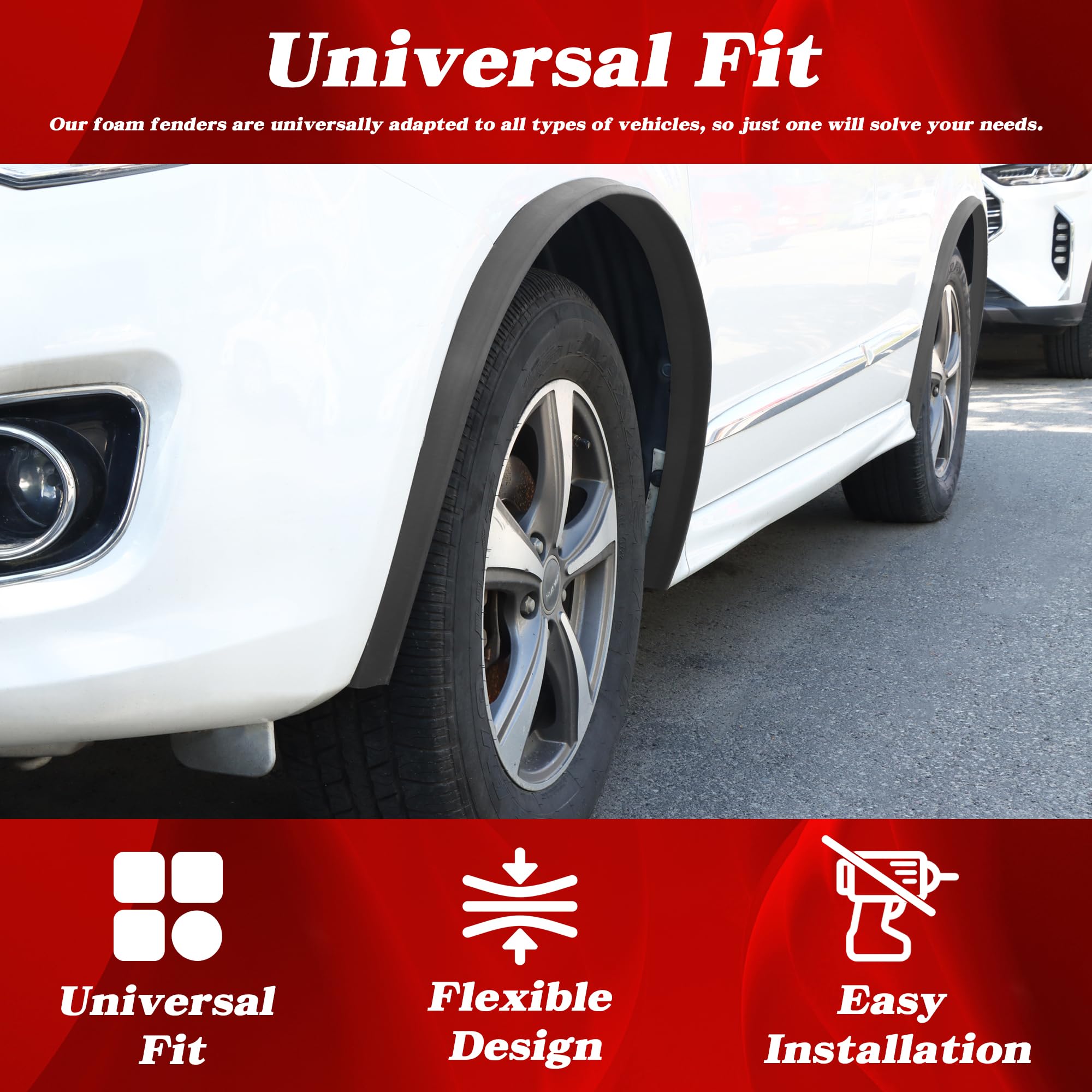 Mua Fender Flares, Universal Flexible Foam Rubber Fenders 1 Inch ...