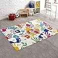 Amazon.com: STARUIA Handprints and Footprints Kids Rug for Playroom, 3 ...