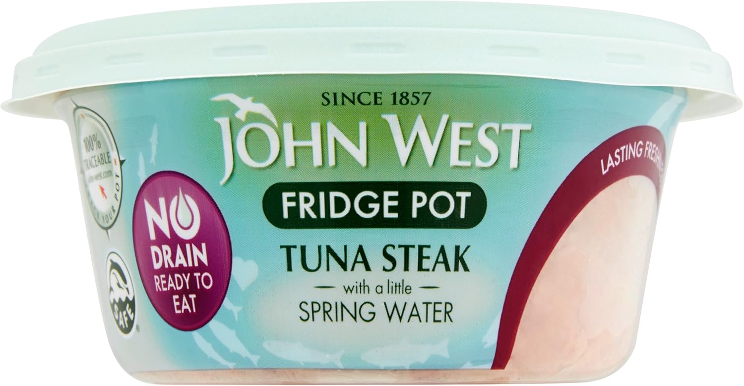 John West Tuna No Drain Fridge Pot Springwater, 110g: Amazon.co.uk: Grocery