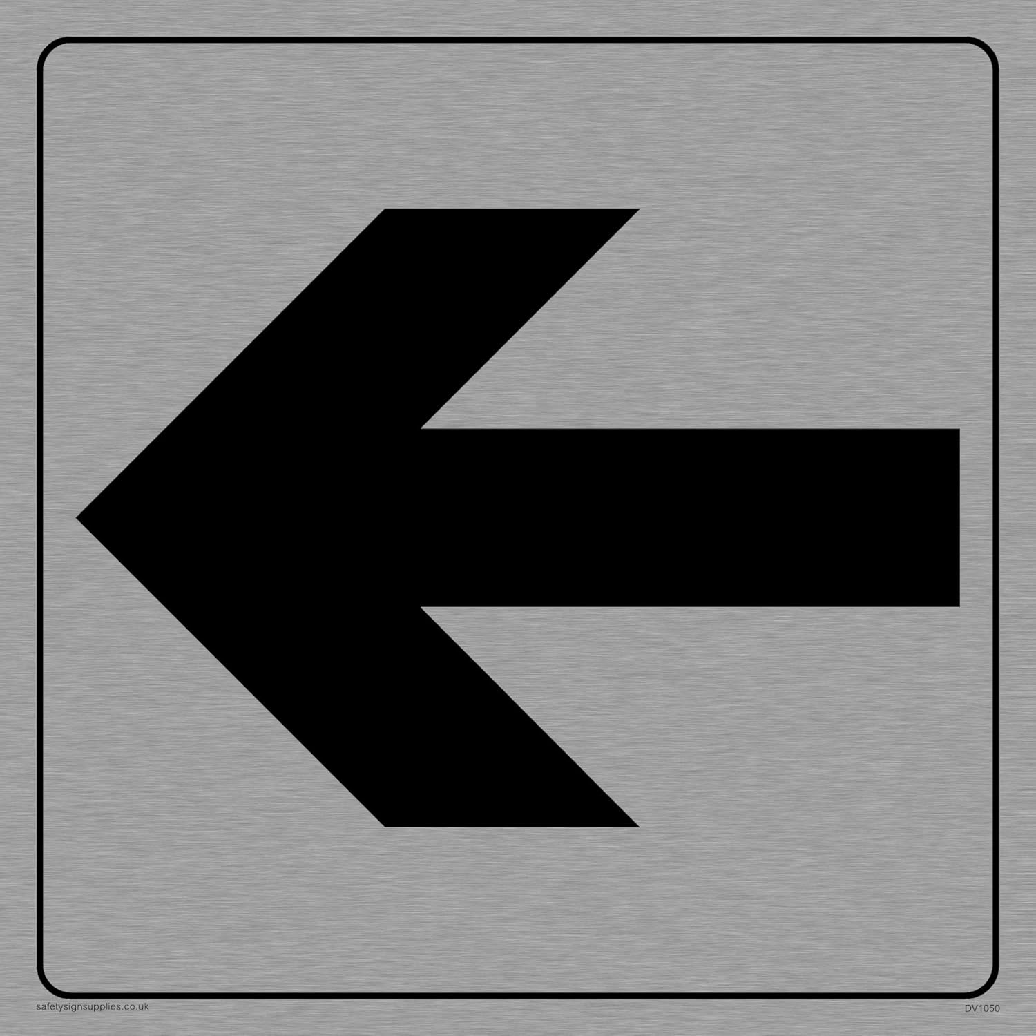 Viking Signs DV1050-S15-MS Straight Arrow Only Sign, Positive Black ...