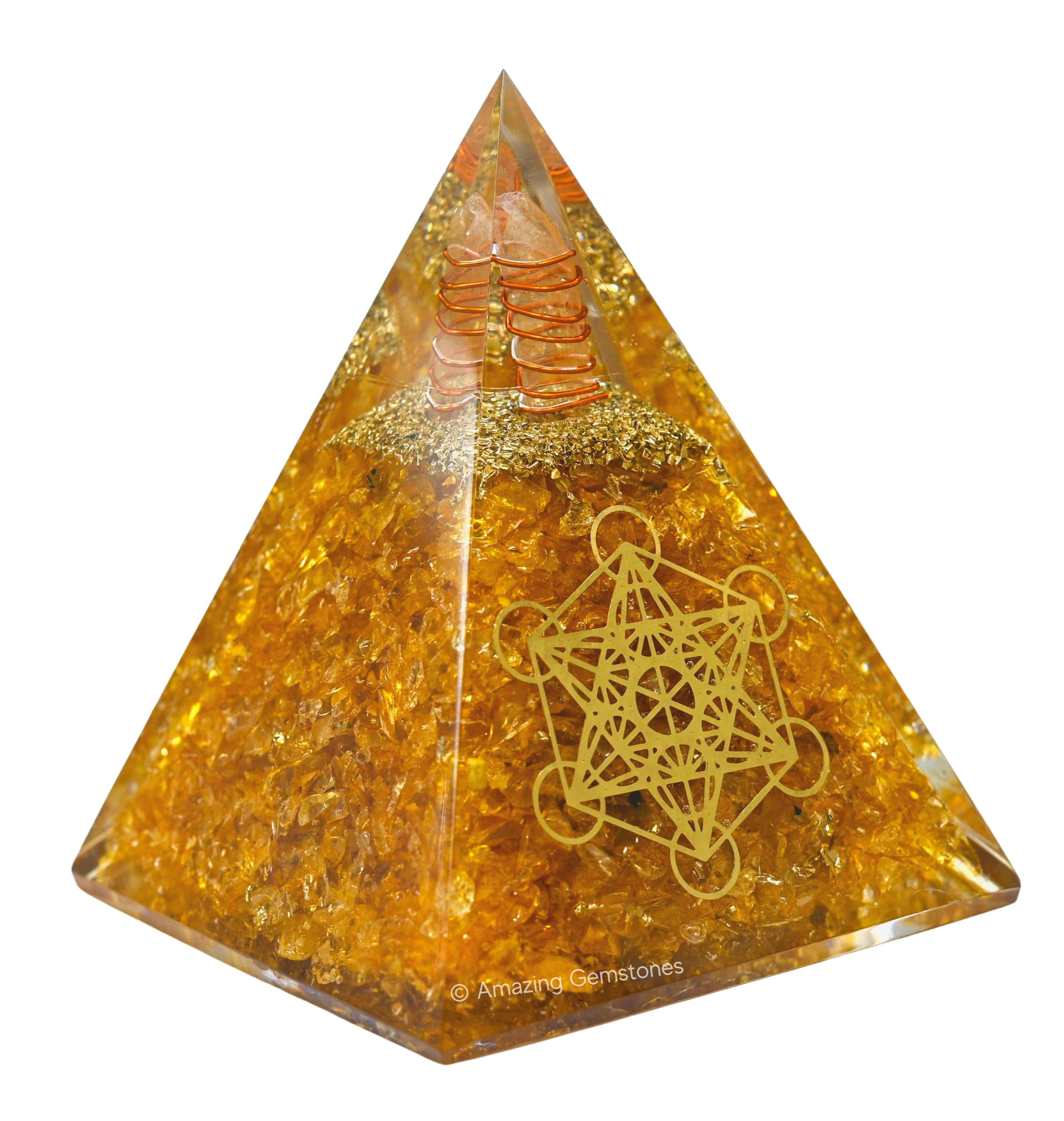 Amazing Gemstone Organite Orgone Pyramid Extra Large 105 MM - Orgone ...