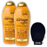 Amazon.com : OGX Smoothing + Coconut Coffee Exfoliating Body Scrub with ...