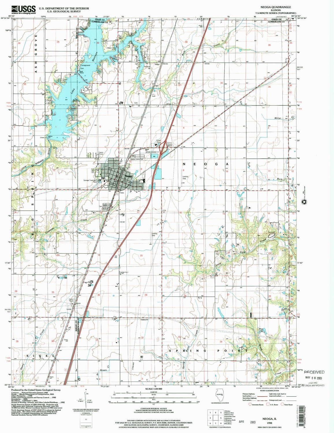 Amazon.com : YellowMaps Neoga IL topo map, 1:24000 Scale, 7.5 X 7.5 ...