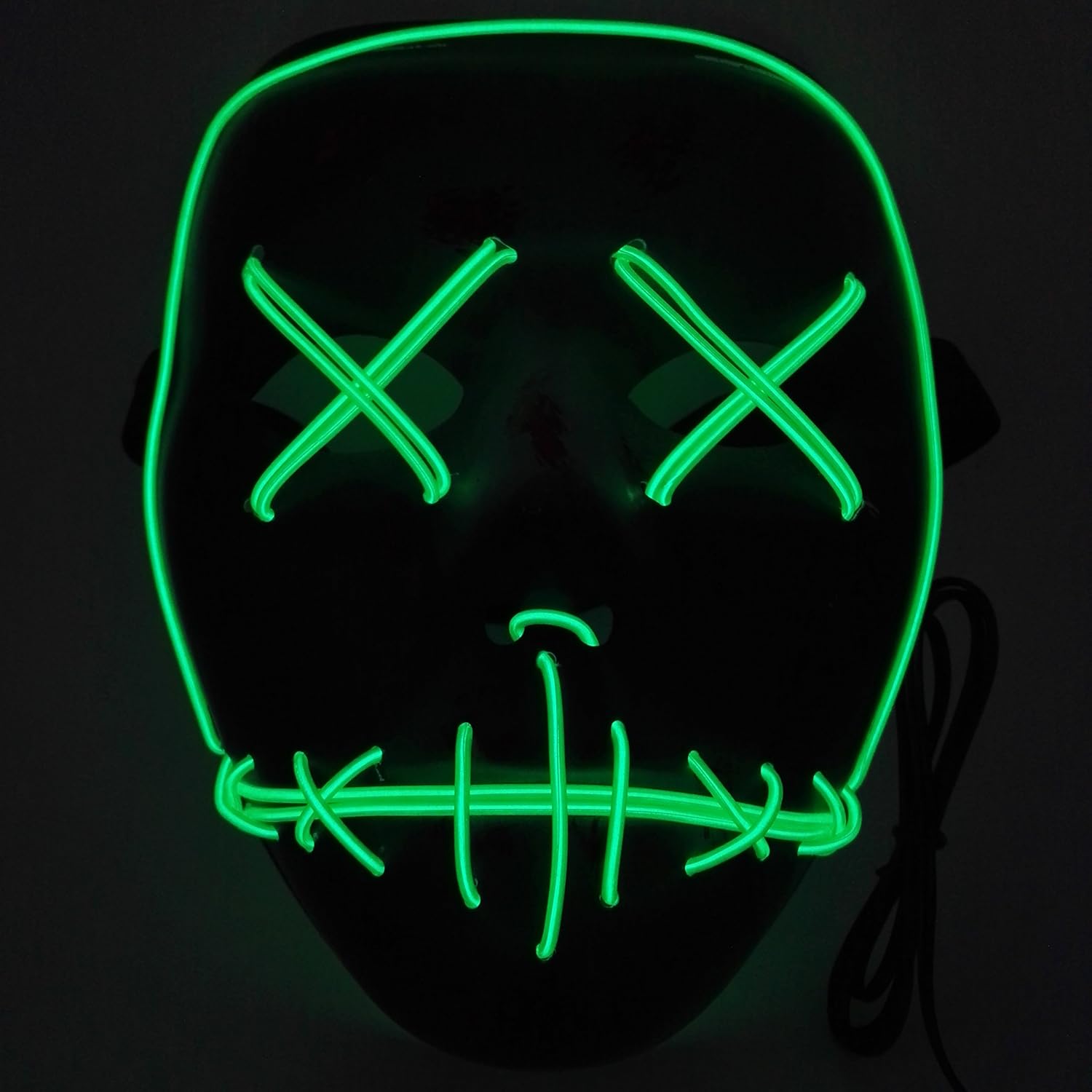 ZYJ-AWASA EL Wire Mask Led Halloween Horror Light Up Scary Mask – Light ...