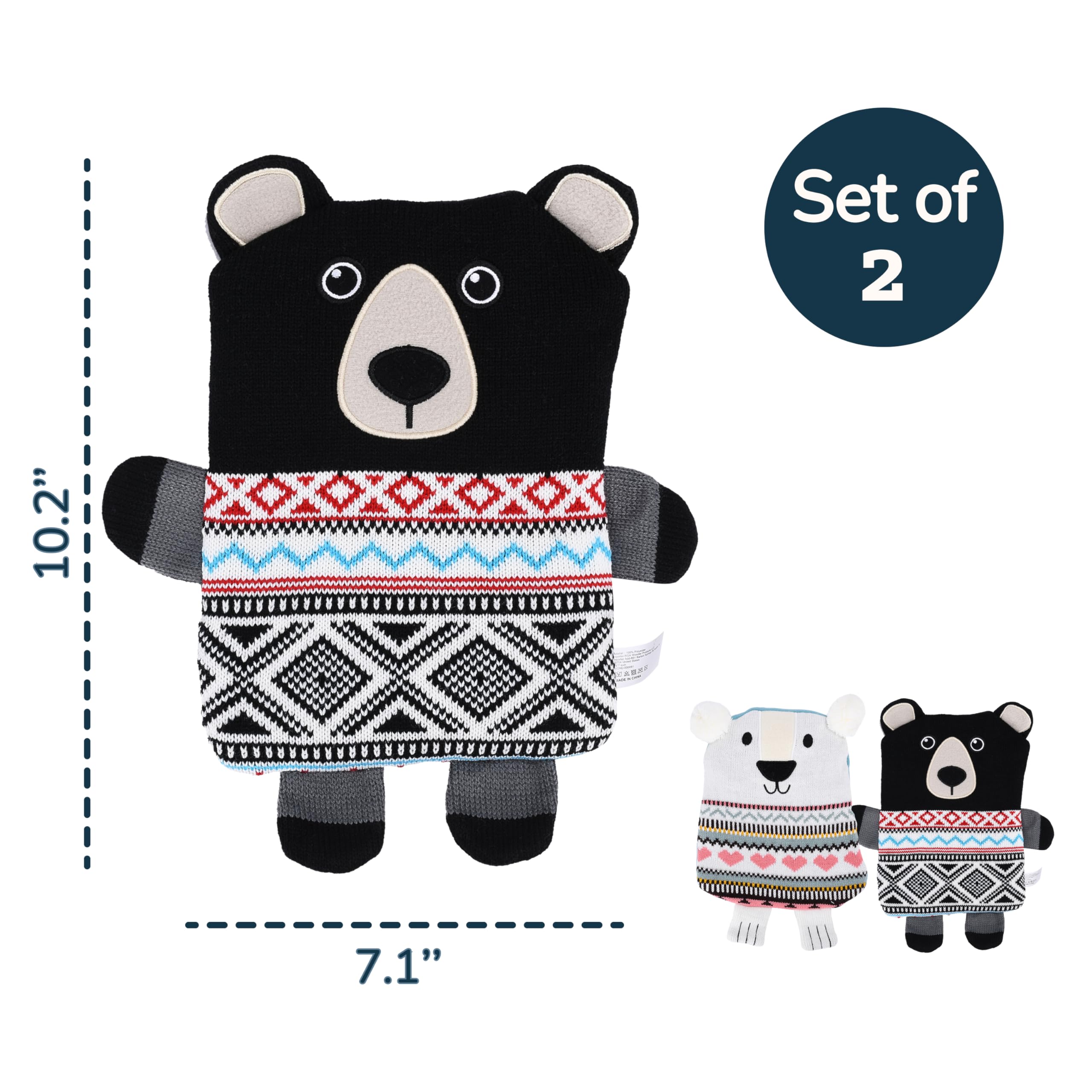 Mua Snug A Babies Microwavable Teddy Bear - White and Black Bear - Knit ...