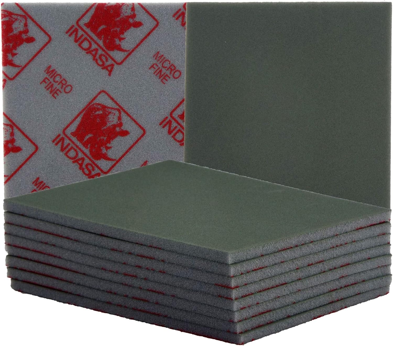 Indasa Sponge Sanding Pads 115 x 140mm Micro-Fine 10 Pads Wet or Dry ...