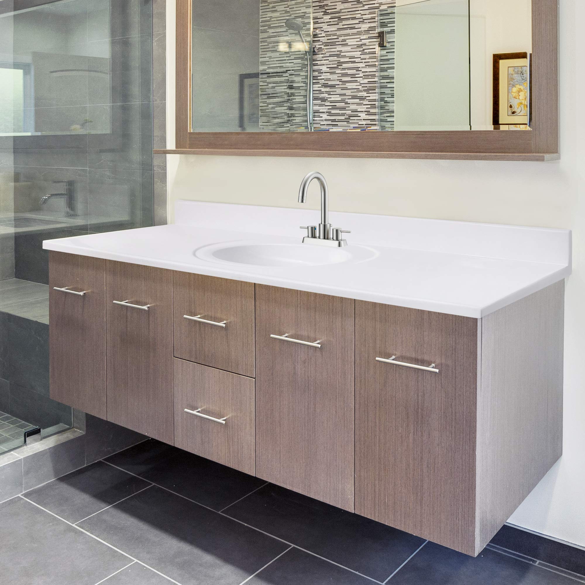 Design House 553396 61x22 Cultured Marble Single Bowl Vanity Top with ...