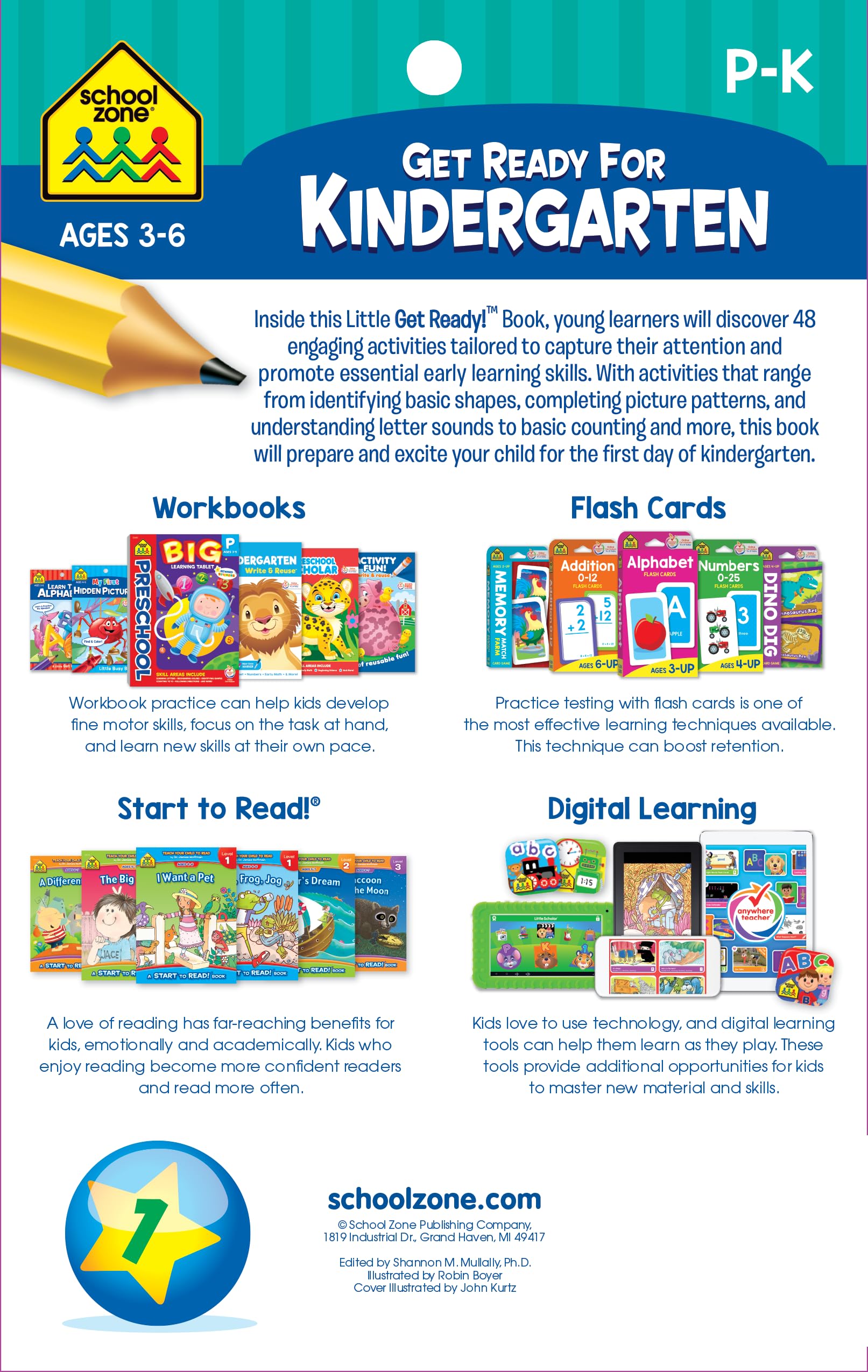 Mua School Zone Get Ready for Kindergarten Workbook: 48 Pages, Pre-K ...