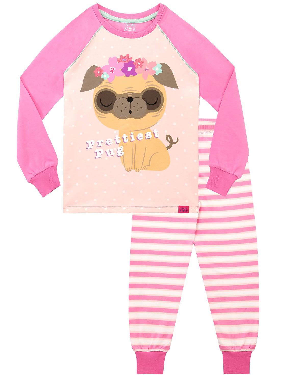 Buy Harry Bear Girls Pajamas Prettiest Pug Pink 10 at Amazon.in