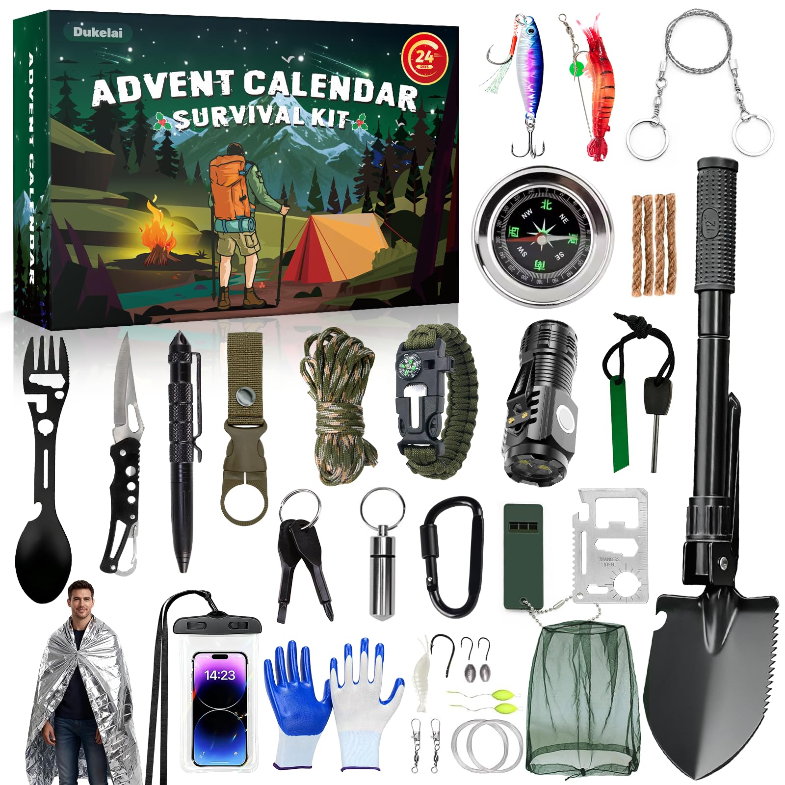 Survival Kit Advent Calendar 2025, 24 Days Christmas Countdown for ...
