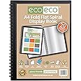 Amazon.com : eco-eco A4 50% Recycled 20 Pocket Fold Flat Spiral Bound ...