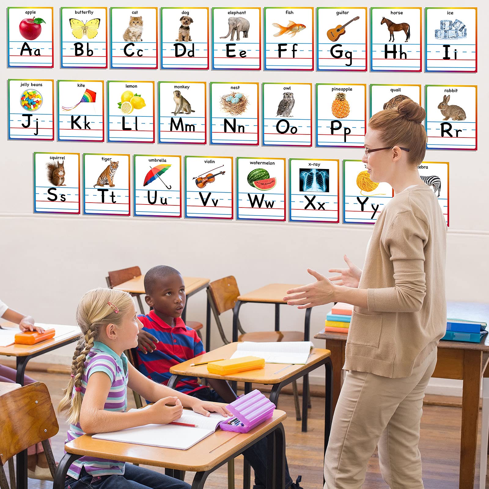 Mua Yisong 56 Pieces Alphabet and Number Bulletin Board Set Educational ...