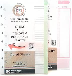 Amazon.com : iQ 360 Customizable Notebook System, 50 Ruled Sheets ...