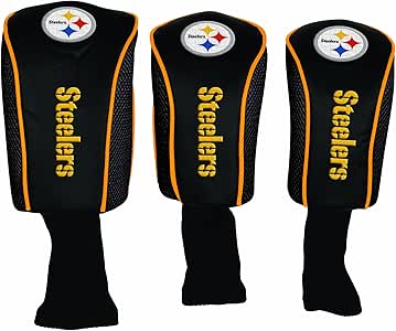 Amazon.com : NFL Pittsburgh Steelers 3 Pack Mesh Longneck Headcover Set ...
