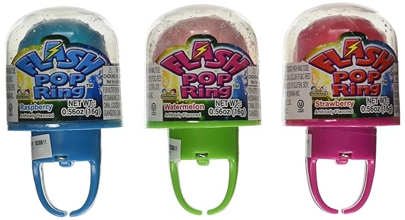 Amazon.com : Flash Pop Ring Candy 24 Pack : Light Up Ring Pops : Grocery & Gourmet Food