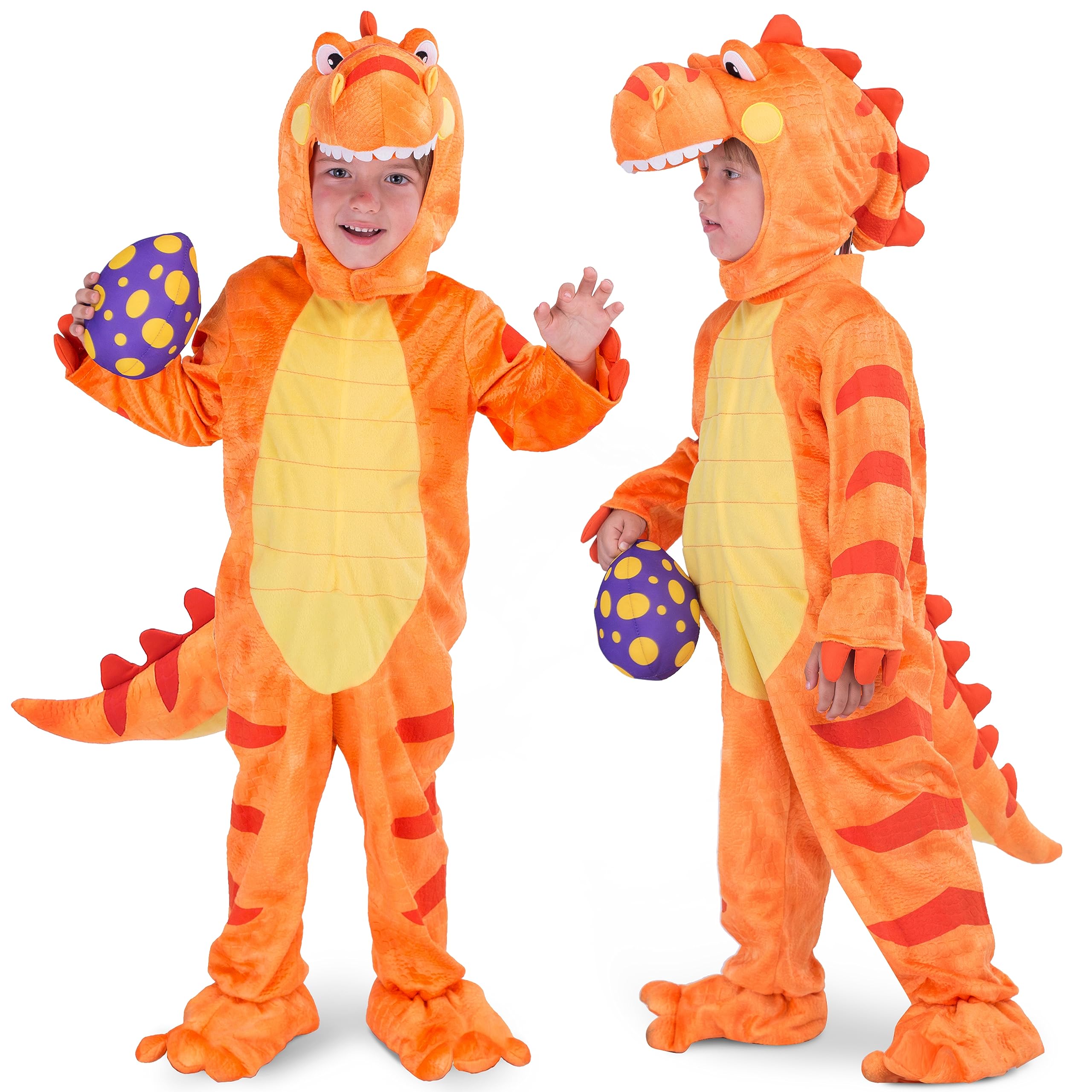 Spooktacular Creations Baby Orange T-Rex Costume with Toy Dinosaur Egg ...