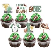 Amazon.com: 1st Year Down Birthday Decorations, Football 1st Birthday ...