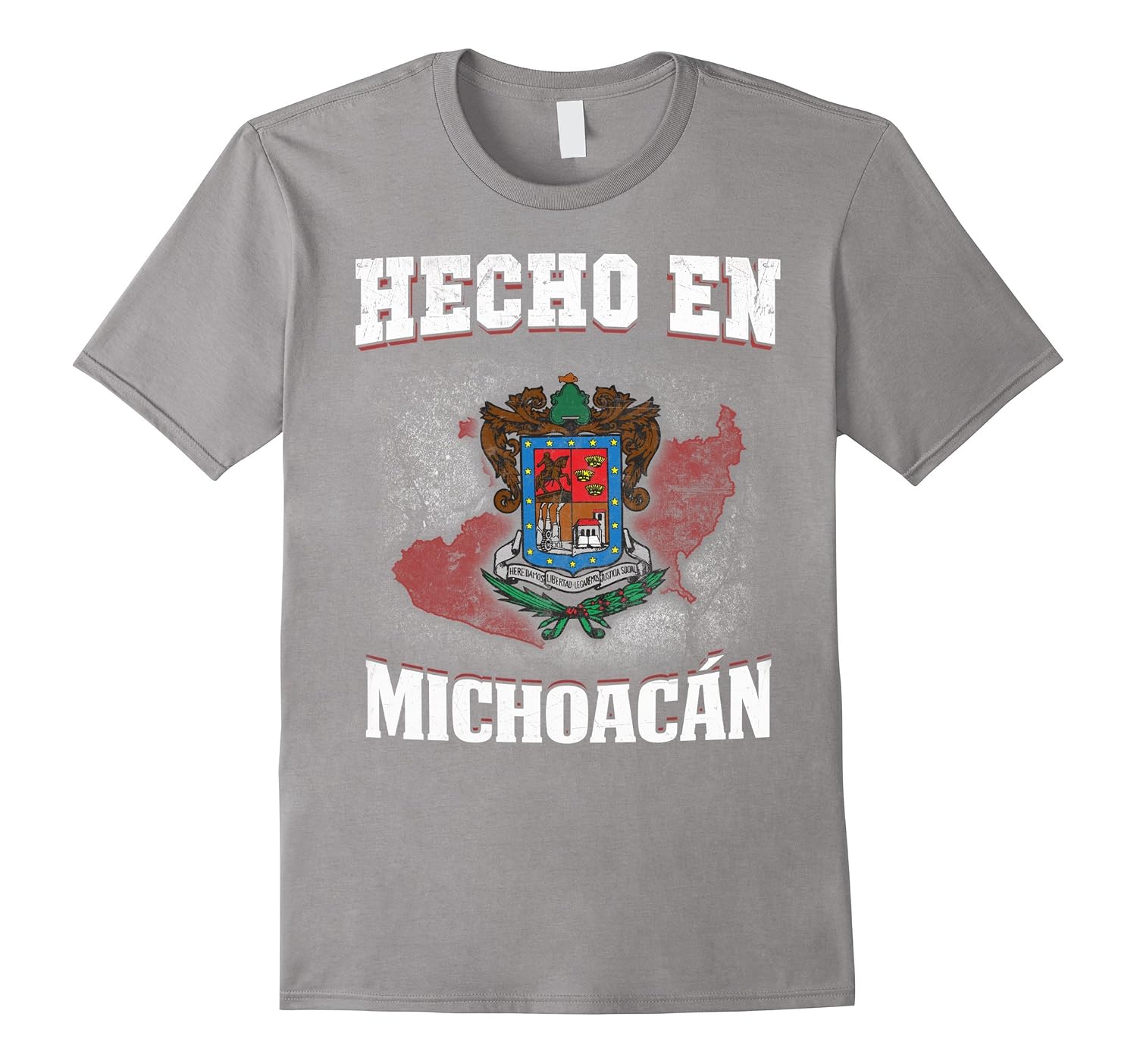 Hecho En Michoacan Mexican flag t-shirts tees coat of arms-BN – Banazatee