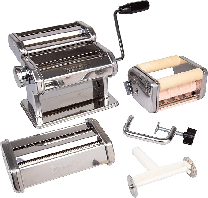 Amazon | Pasta Maker Deluxe Set By Cucina Pro -Includes Spaghetti ...