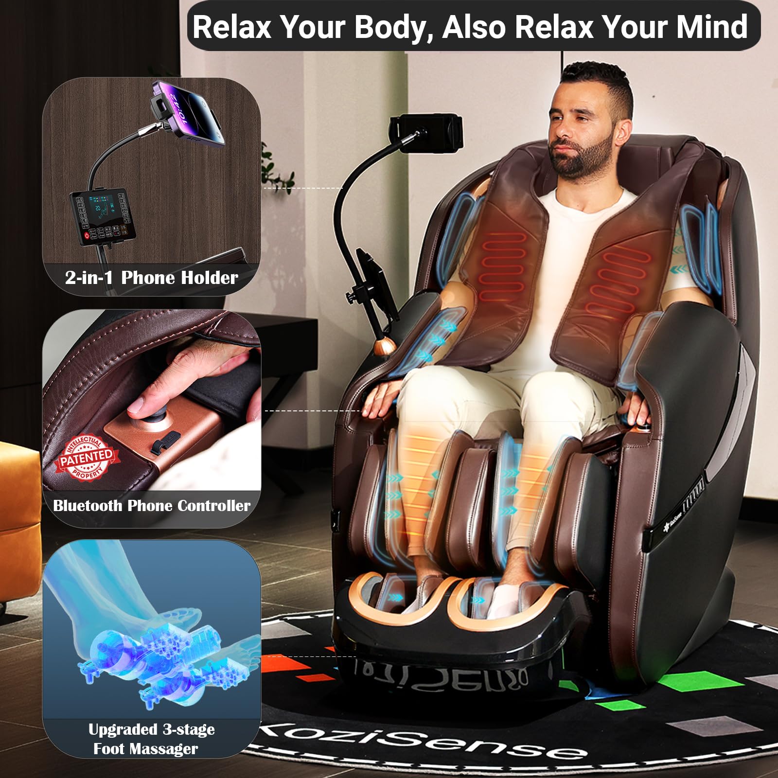 Mua KoziSense 2025 Massage Chair Full Body, Zero Gravity SL-Track ...