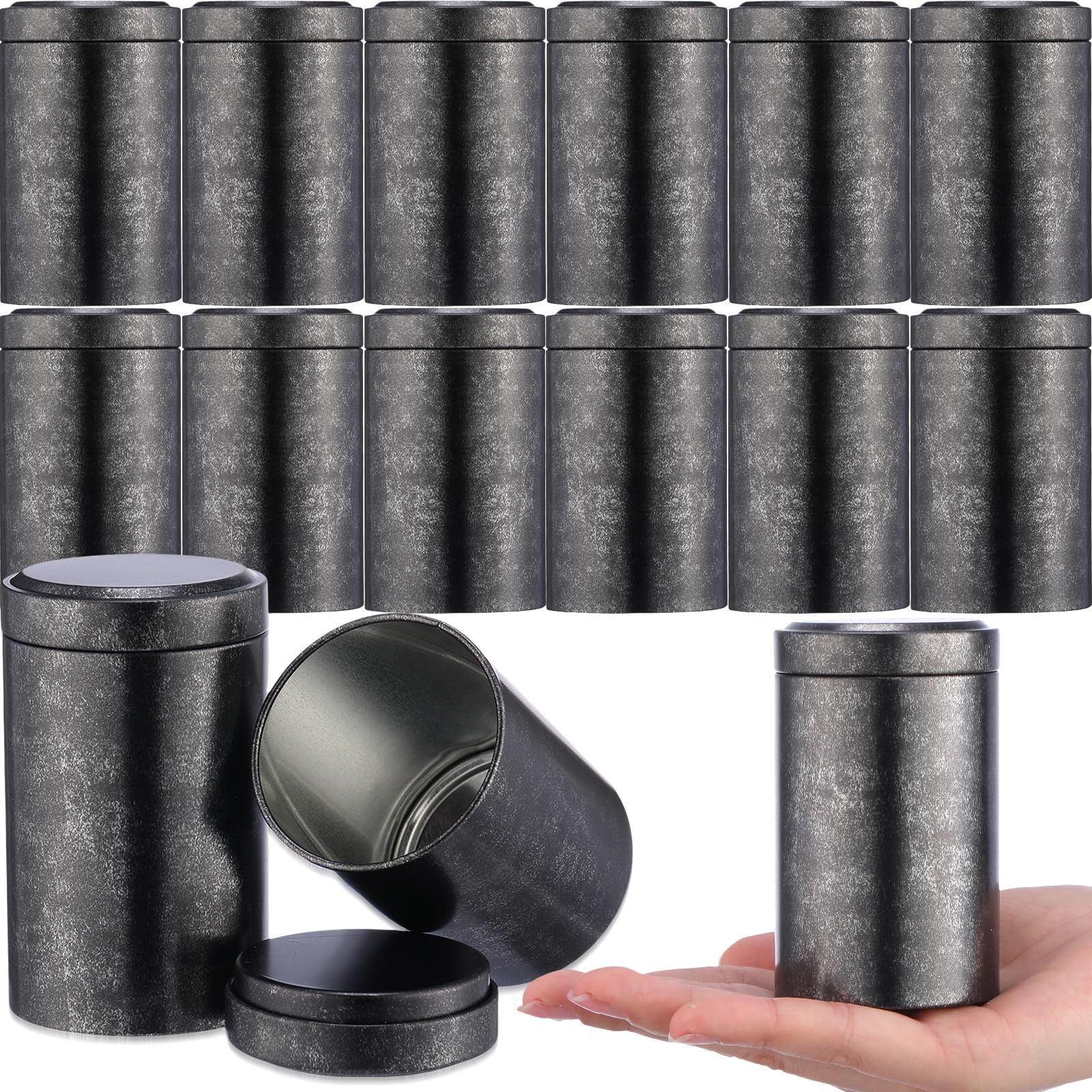 meekoo 18 Pcs Tea Tins Canister for Loose Tea 6 oz Airtight Tea Tins ...